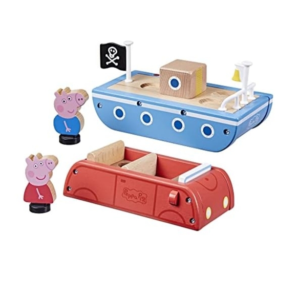 Peppa Pig | Toys | Peppa Pig Pirate Ship And Lifeboat Set Blue And Red ...